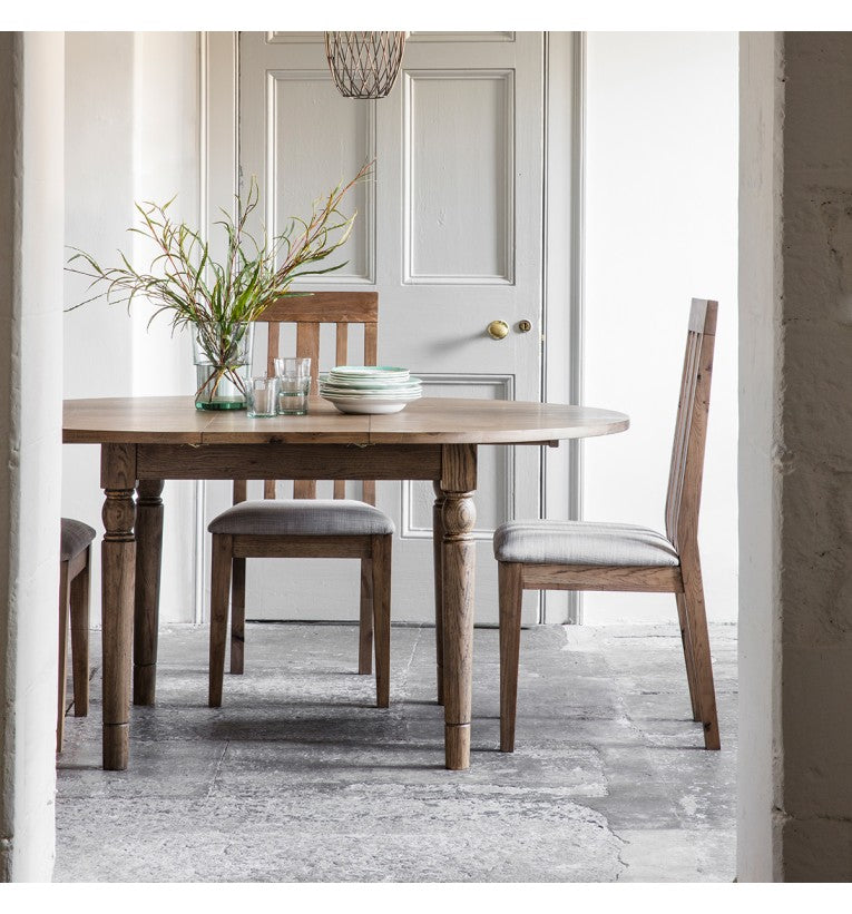 Cookham Oak Round Extending Dining Table – Serene Dining UK