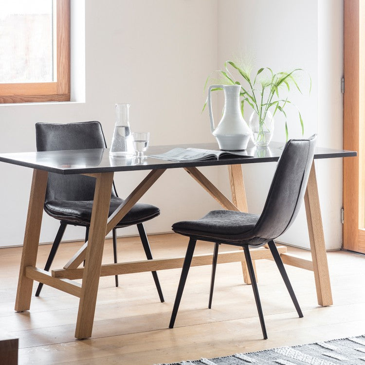 Brixton Burnished Dining Table – Serene Dining UK